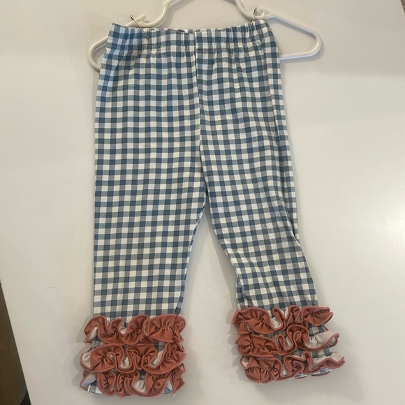 Busy Bee Smocks! | Bottoms | Busy Bees Smocks Blue Checkered Ruffle ...